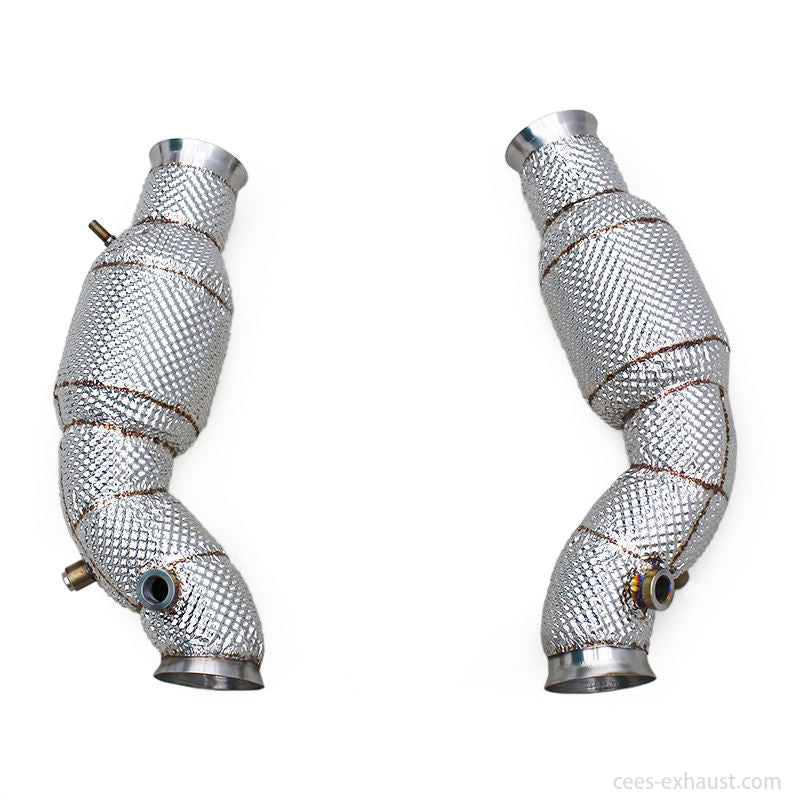 CEES with Catalyst Exhaust Downpipe Pipes for Lamborghini Gallardo 5.0L ...