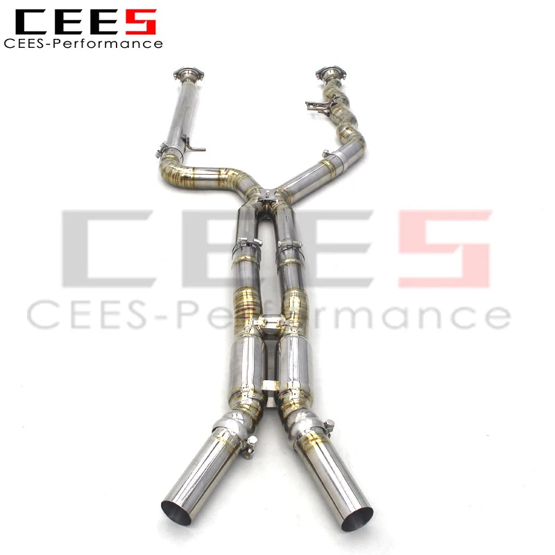 CEES Performance Titanium Exhaust Mid pipe X Mid Pipe With resonator F ...