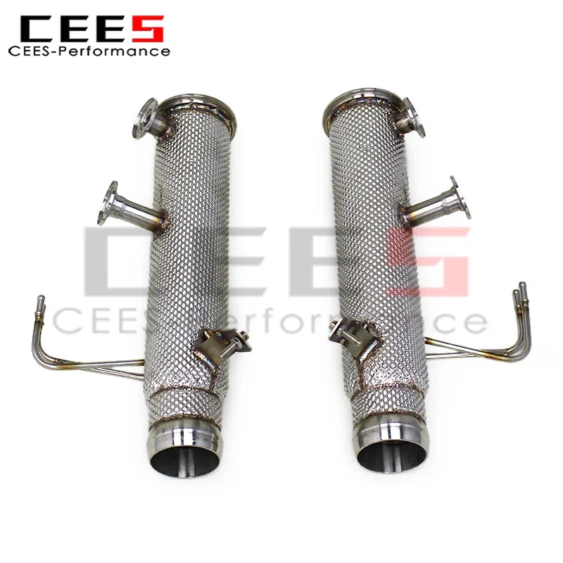 CEES Downpipe Free Flow Pipes for Mclaren Artura 2021-2024 Stainless S ...