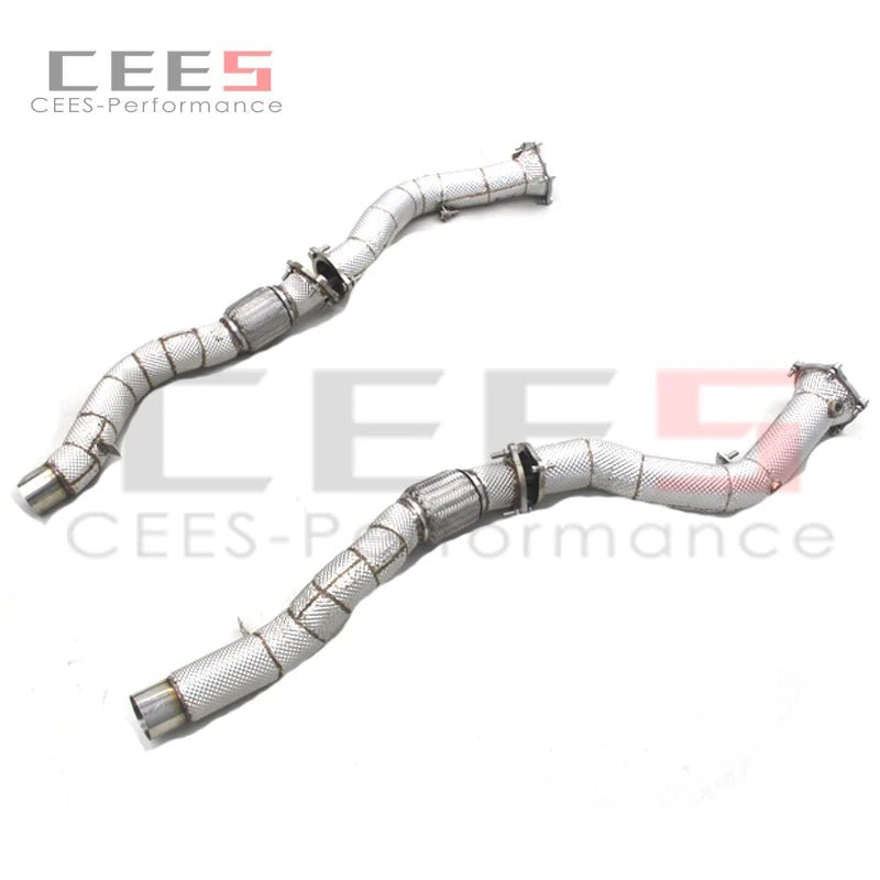 CEES Catless Downpipe For Porsche Cayenne 957 2006-2010 Stainless Stee ...