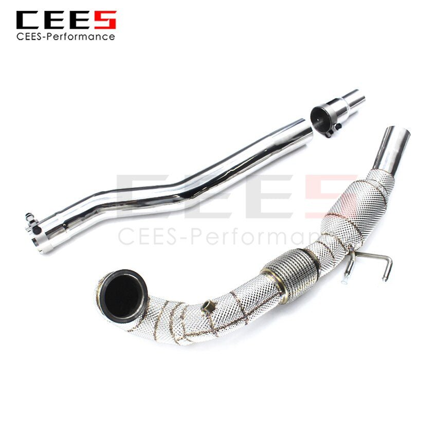 CEES Exhaust System For Audi S3 Headers With/Without Catalyst Test Pip ...